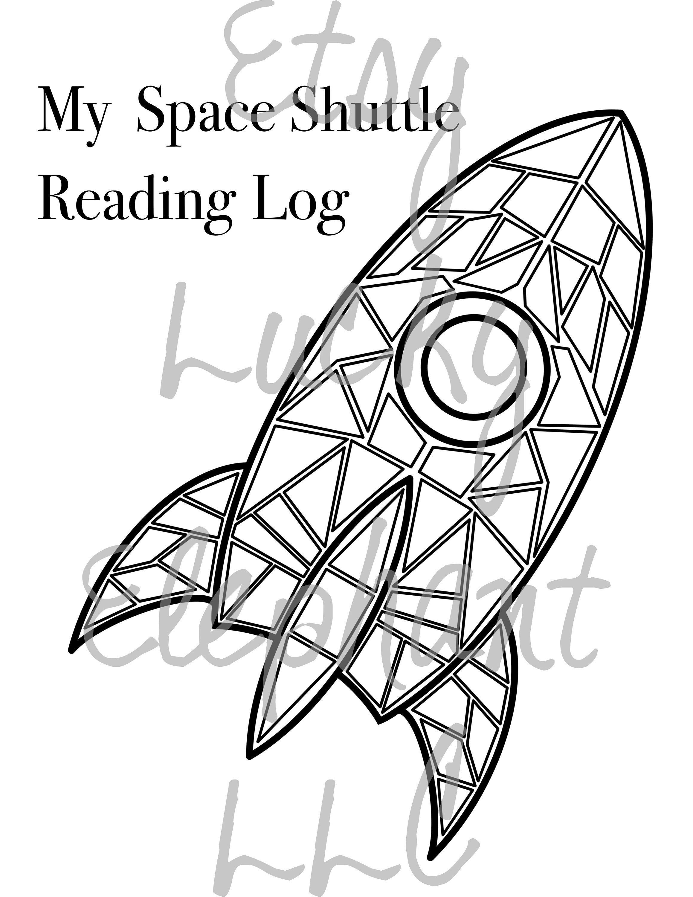 Spaceship Reading Log for Kids Reading Log Summer Reading - Etsy