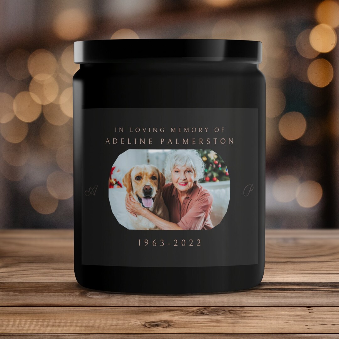 Funeral Tribute Candle Customized Keepsake Personalized Photo Gift ...