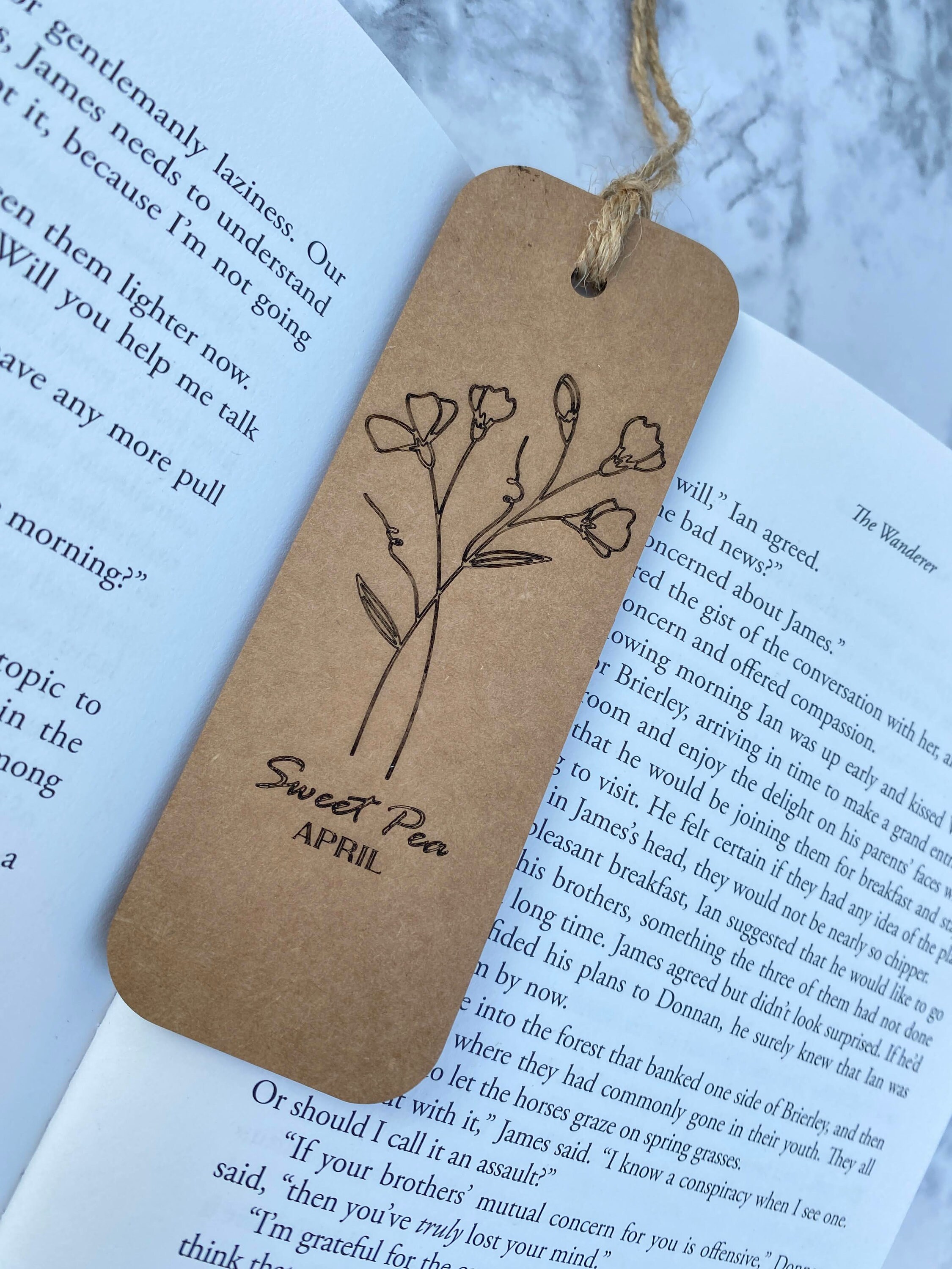 Birth Flower Bookmark for Book Lovers, Custom Birth Month Bookmark Gift ...