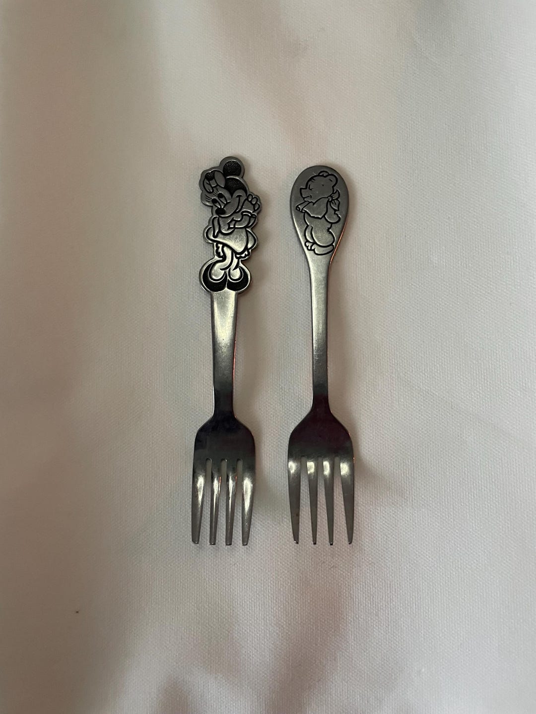 Minnie Mouse and Winnie the Poo Childrens Fork Set of 2 - Etsy