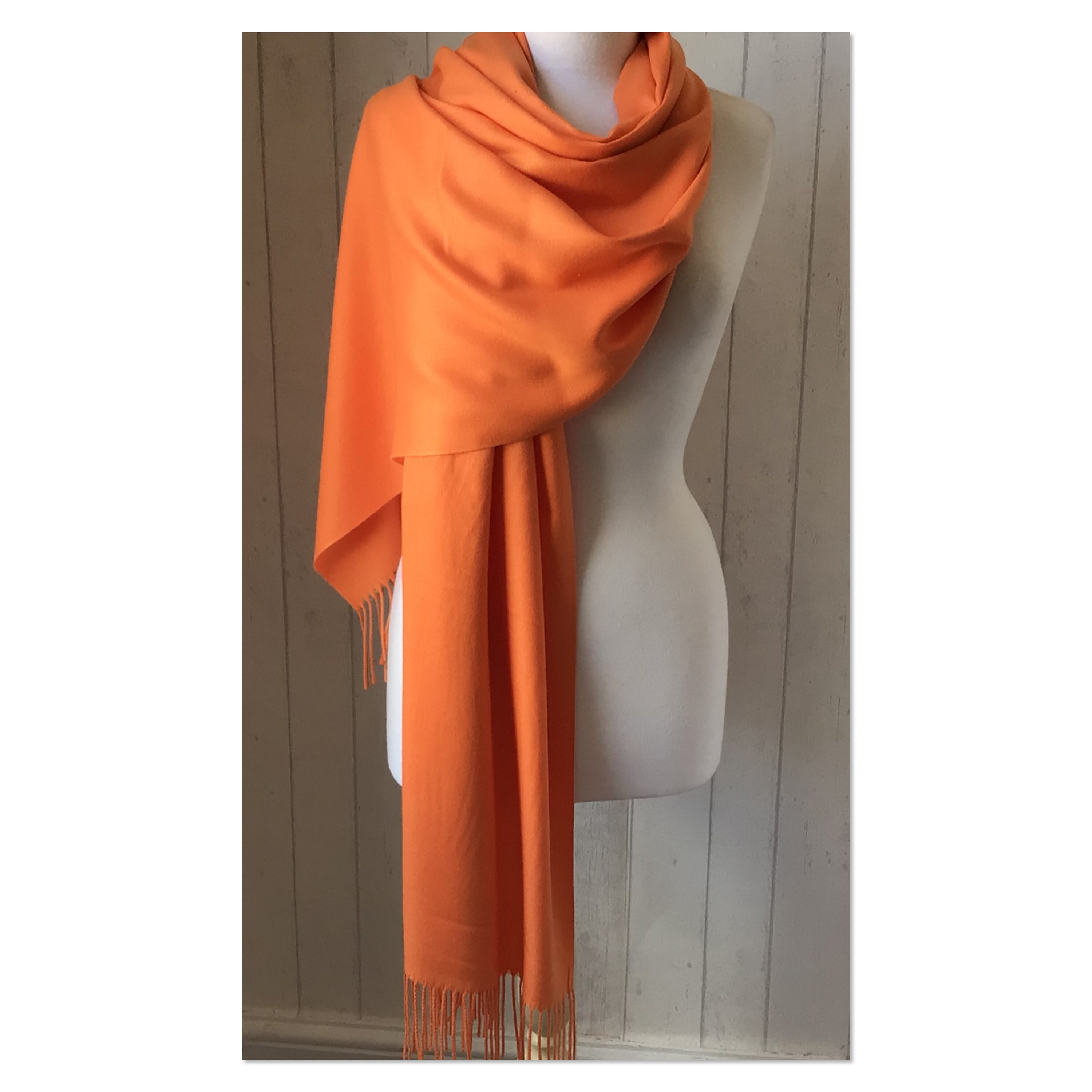 Orange Pashmina / Orange Wrap / Orange Wedding Shawl / Wedding | Etsy