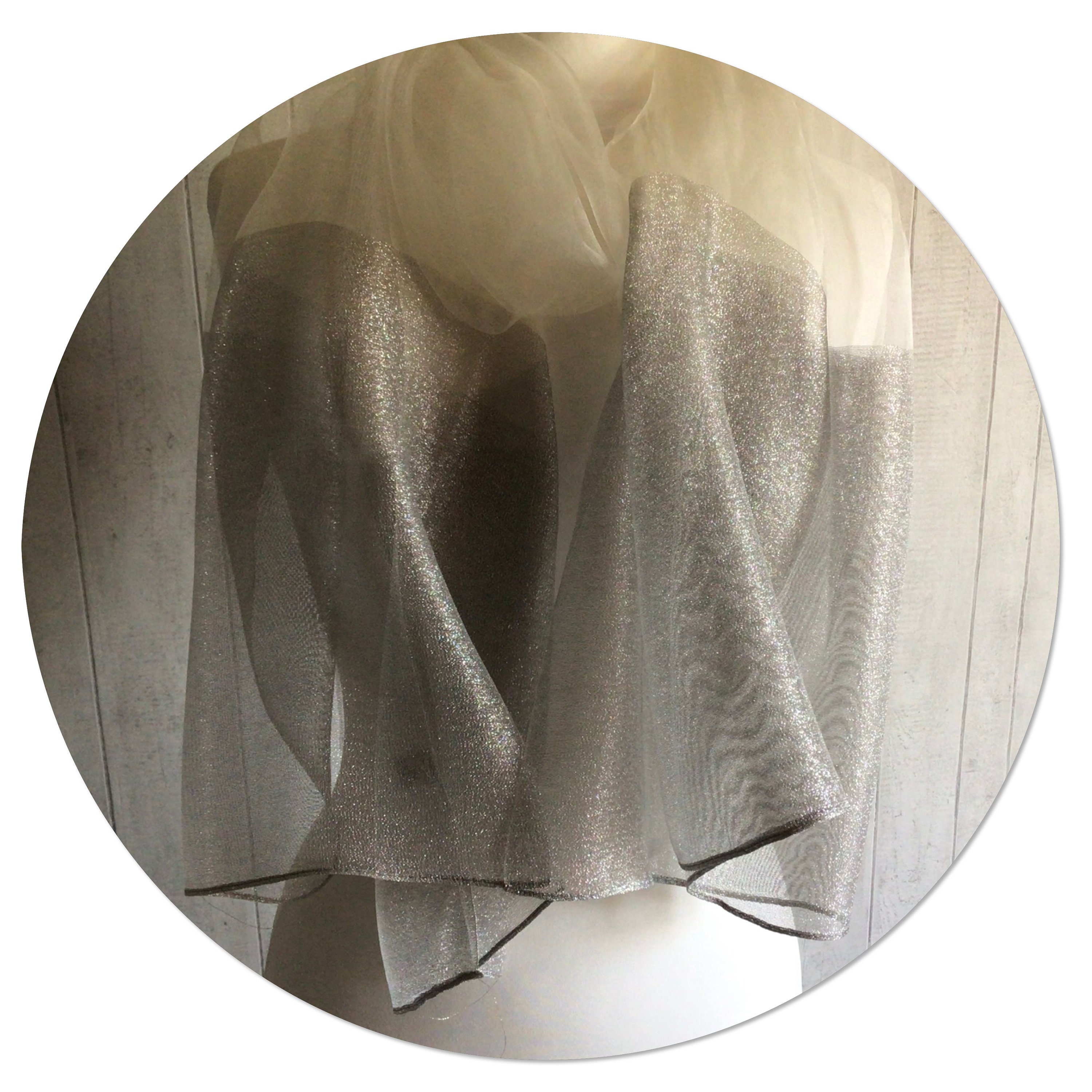 Off White Silver Lurex Silk Shawl/ Sheer off White Silver Wrap / Silver ...