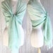 Mint Green Shawl / Mint Green Wrap Silver Sequins / Sequin Stripe Shawl /navy Wedding / Green ...