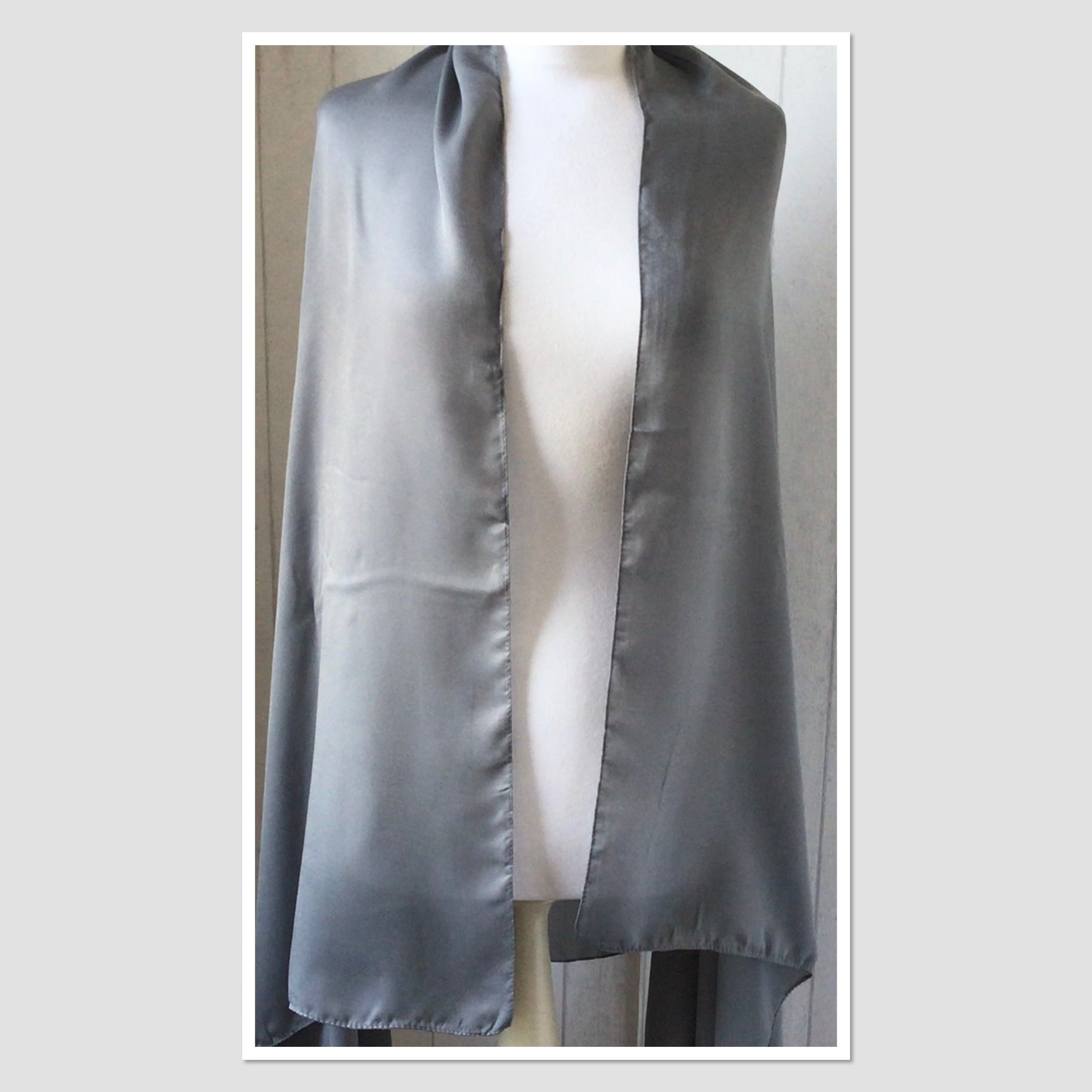 Charcoal Grey Silk Shawl / Grey Wrap Silk Shawl /silk Grey - Etsy