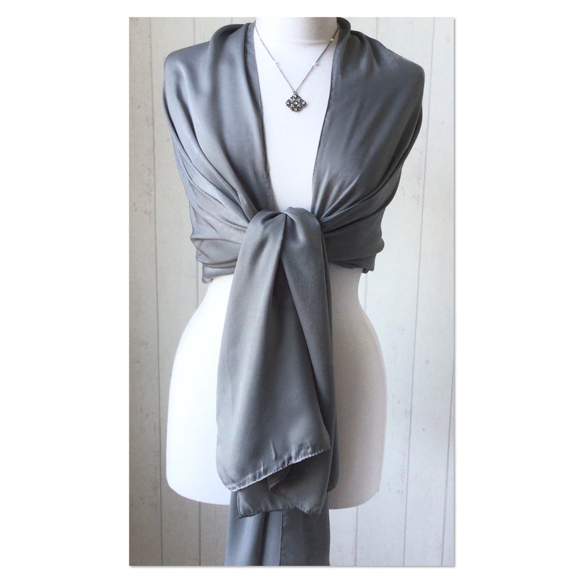 Charcoal Grey Silk Shawl / Grey Wrap Silk Shawl /silk Grey - Etsy