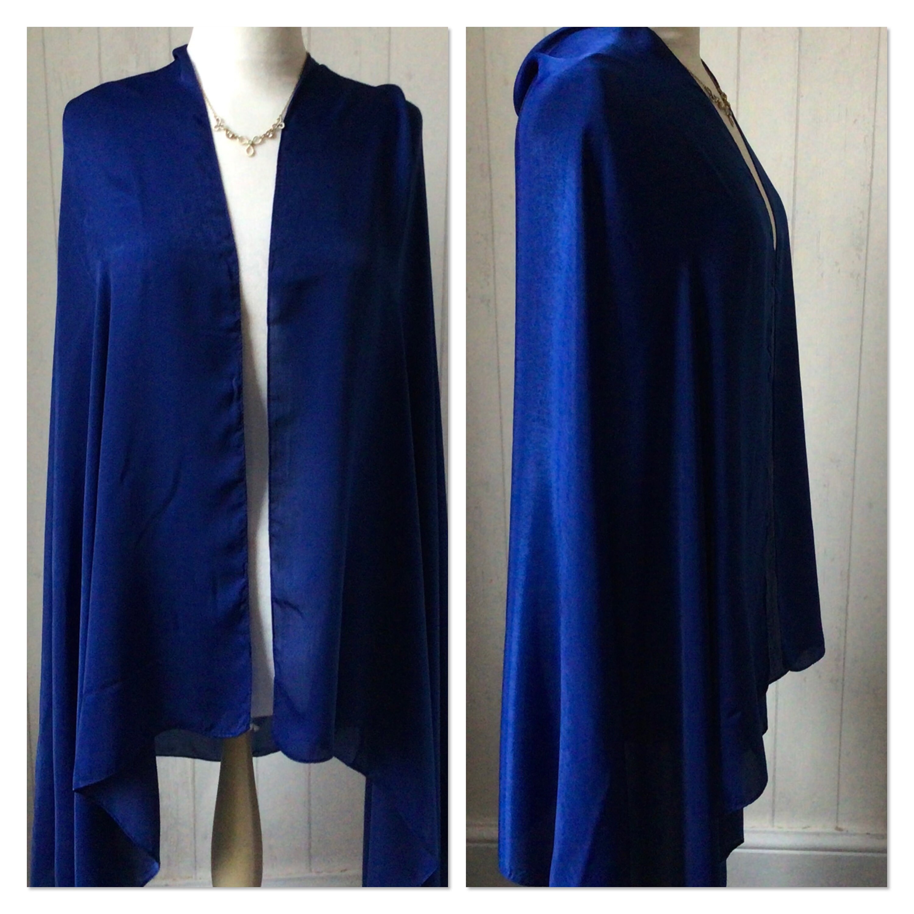 Royal Blue Shawl / Royal Blue Wrap Silk Shawl / Royal Blue - Etsy