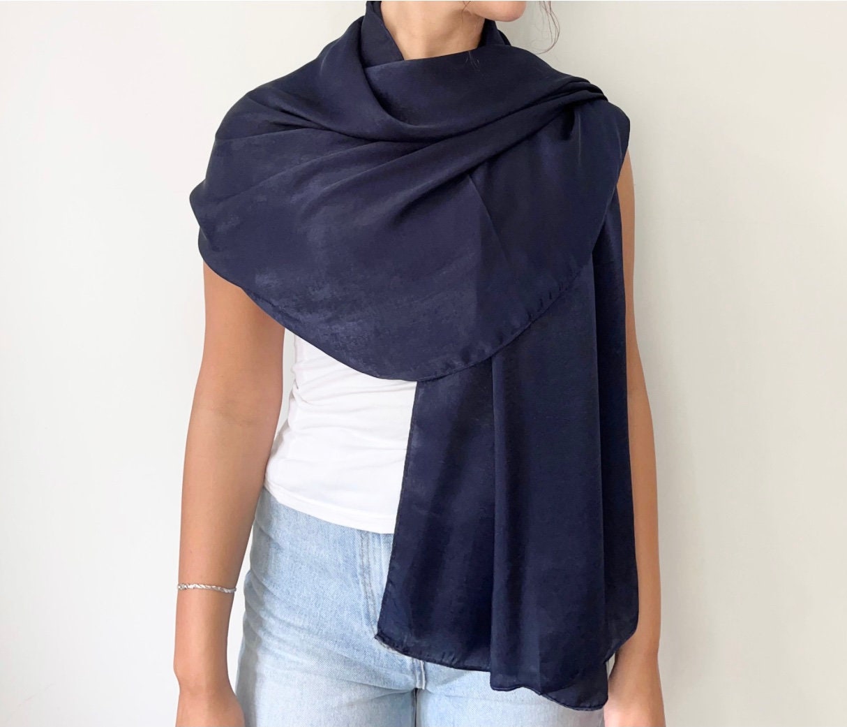 Navy Silk Shawl / Navy Silk Wrap / Wedding Navy Shawl /navy Weddings - Etsy