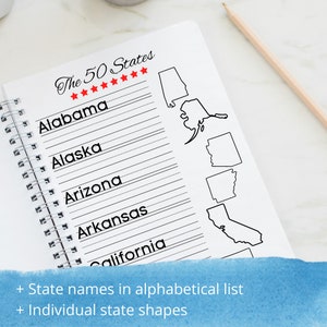 Practice Print Writing the U.S. States, Capitals, and Fun Facts With ...