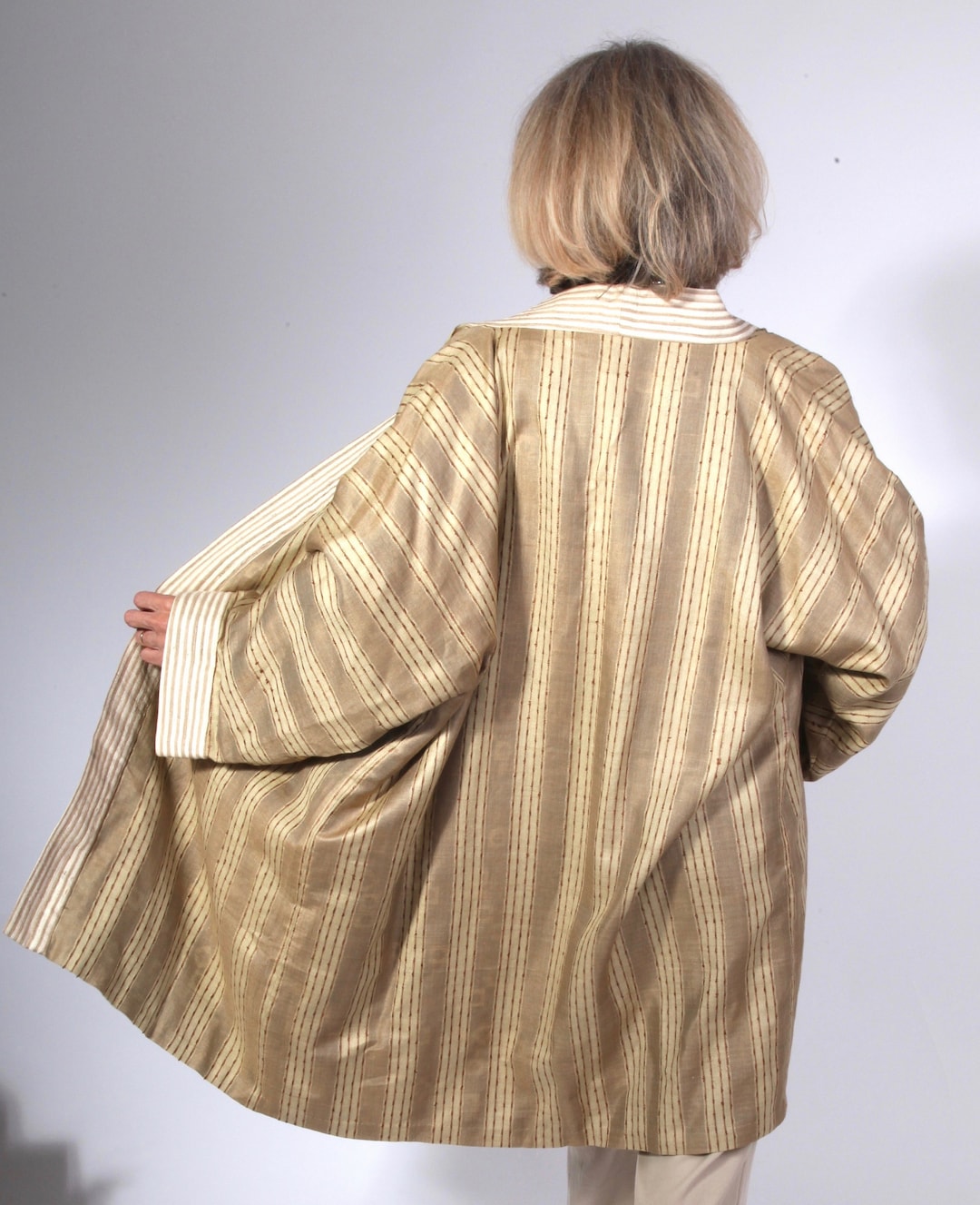 Elegant Soft Drape Raw Silk Women's Kimono Jacket - Etsy