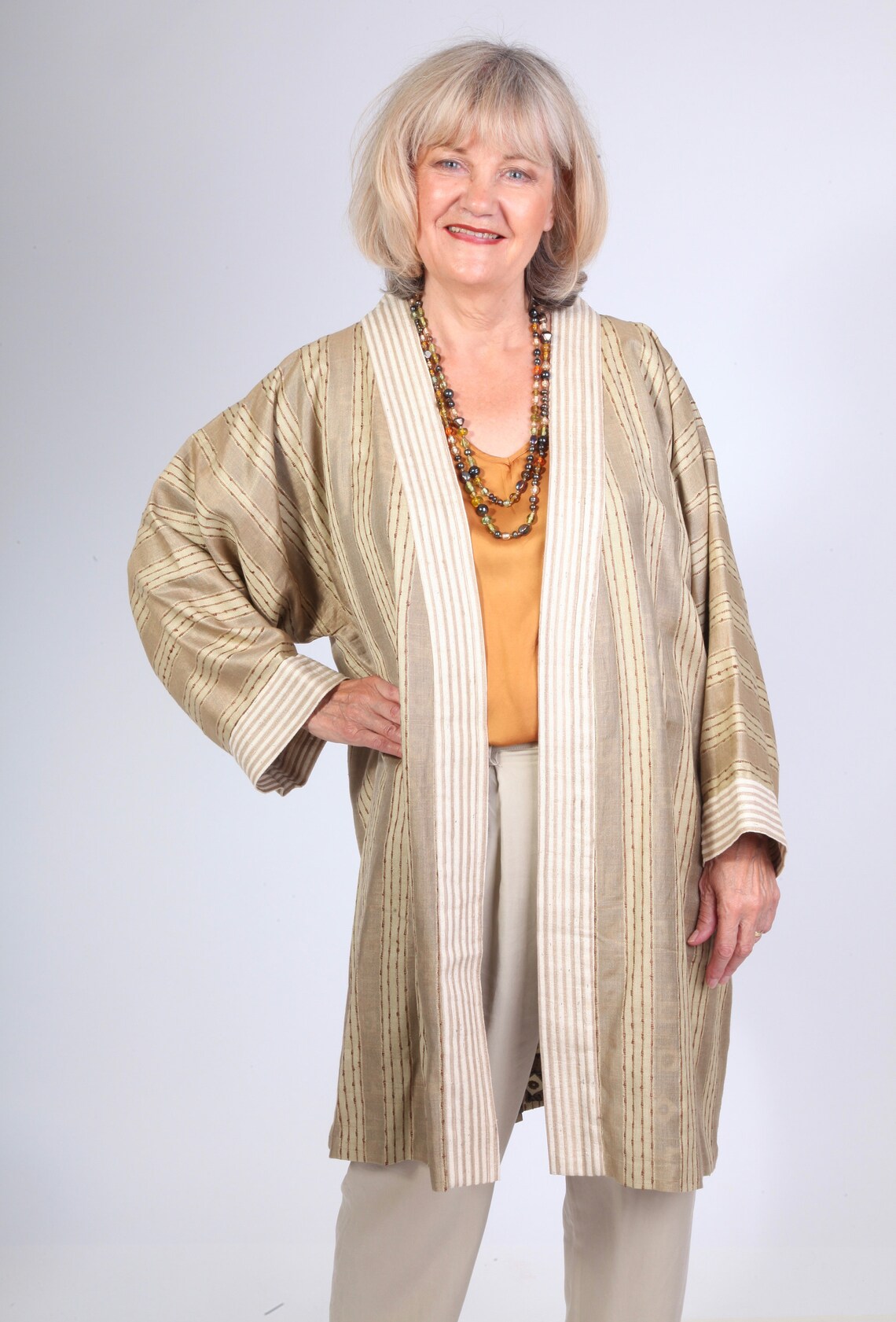 Elegant Soft Drape Raw Silk Women's Kimono Jacket - Etsy