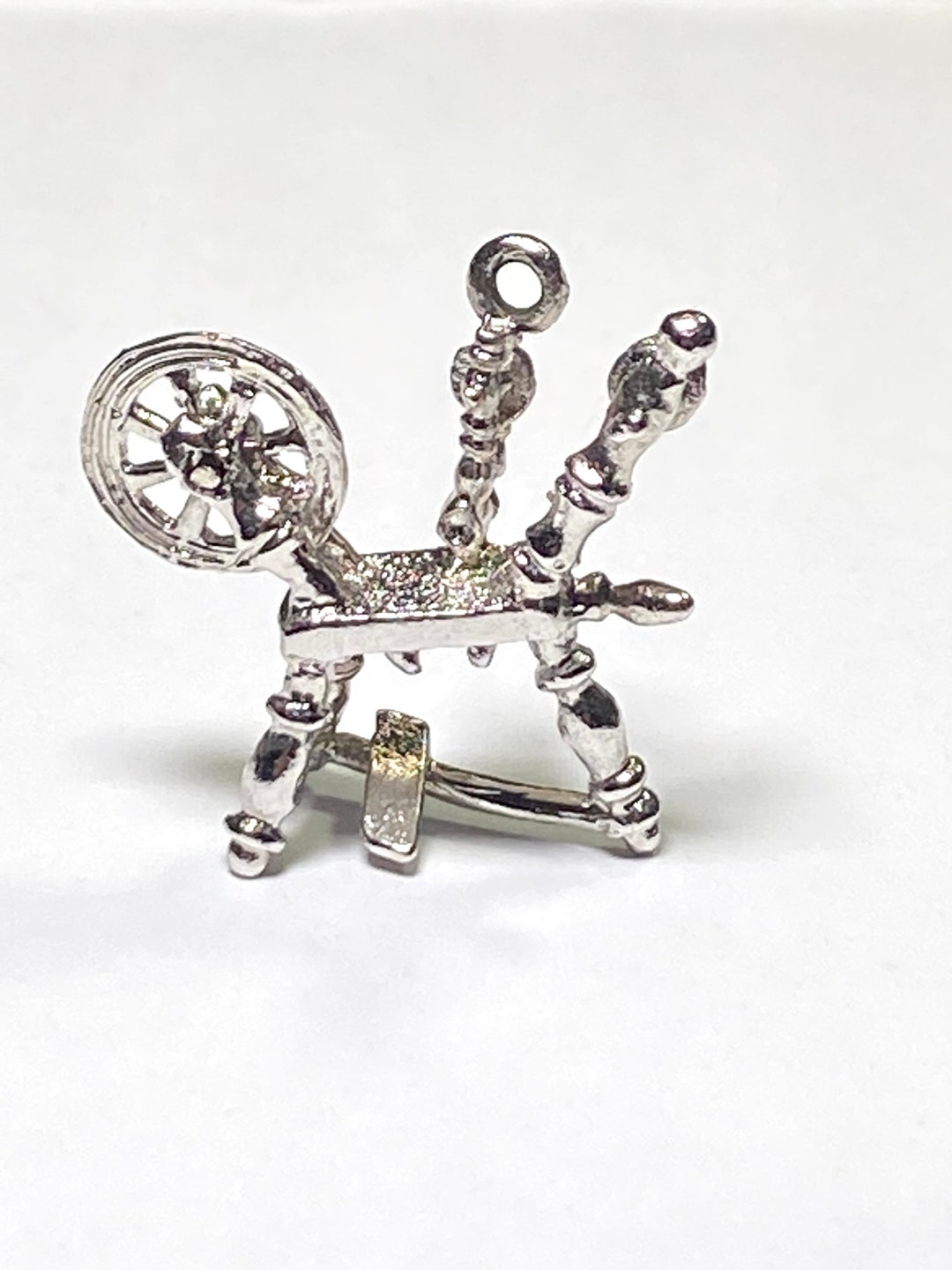 Sterling Silver Pioneer Spinning Wheel Charm Vintage # 500 - Etsy
