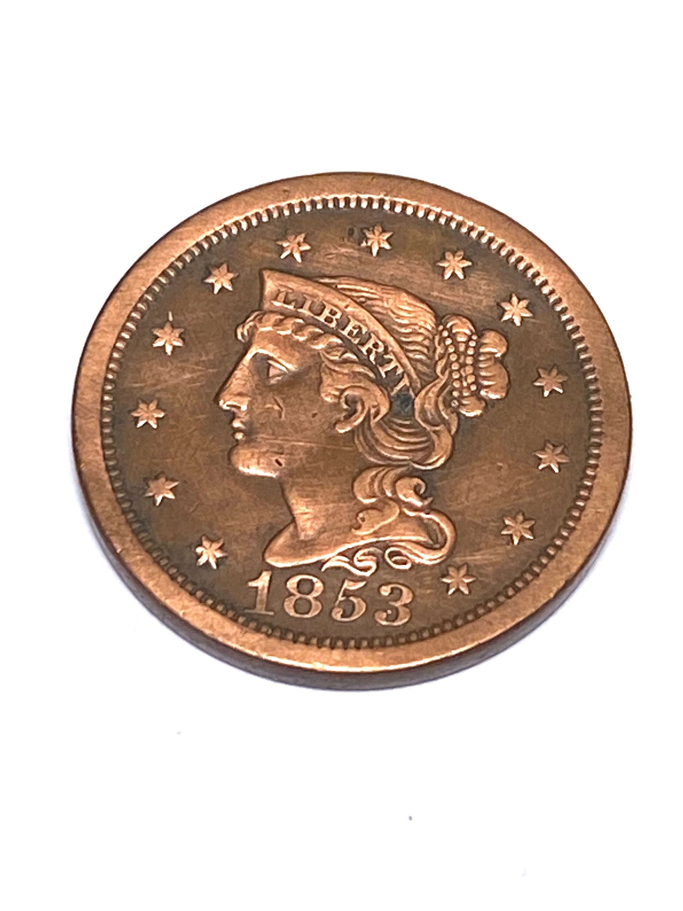 1853 One Cent Coin Us