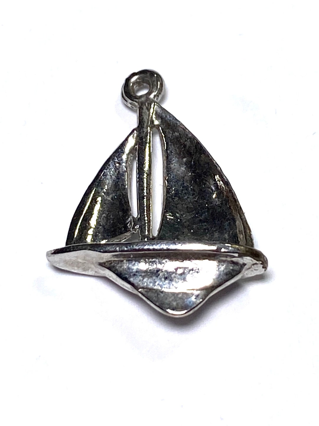 Sterling Silver Sail Boat Charm Vintage # 6038 - Etsy