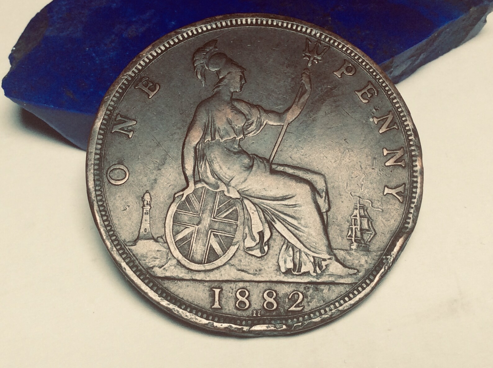 1882 British Victorian One Penny Pence Coin 6195 - Etsy