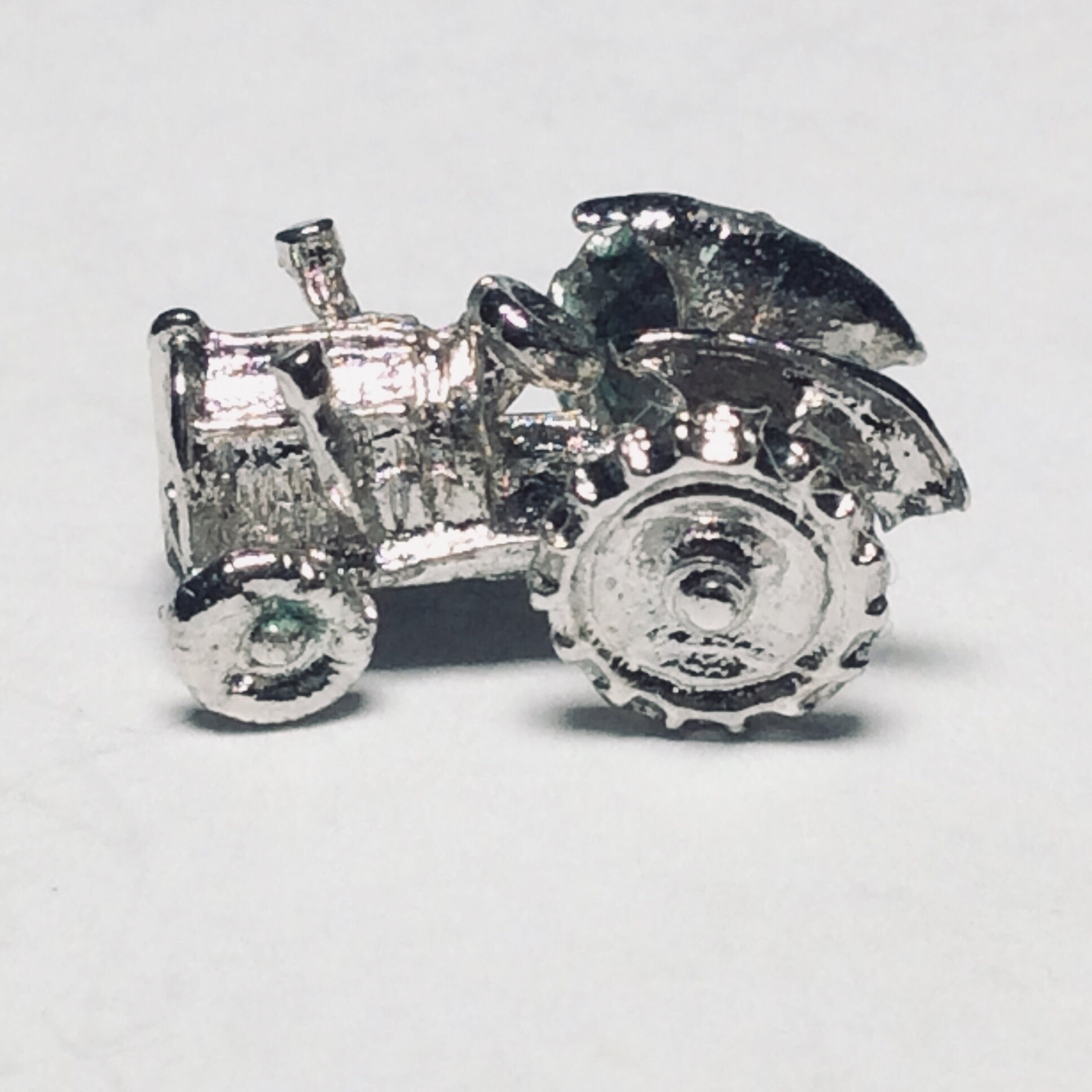 Sterling silver farm tractor charm vintage 875 S | Etsy