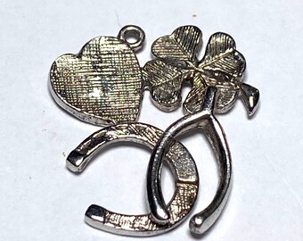 Good Luck Silver Charm - Etsy