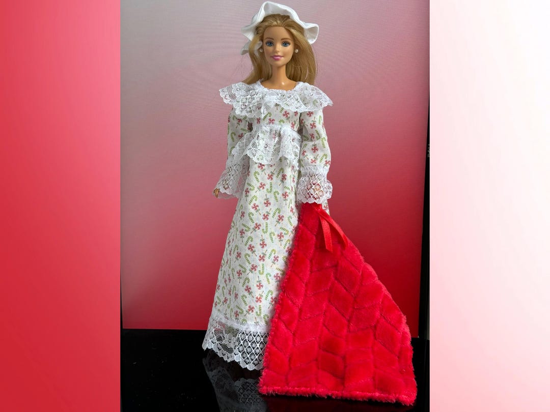 Handmade Fashion Doll Clothes and Accessories, Christmas Nightgown ...