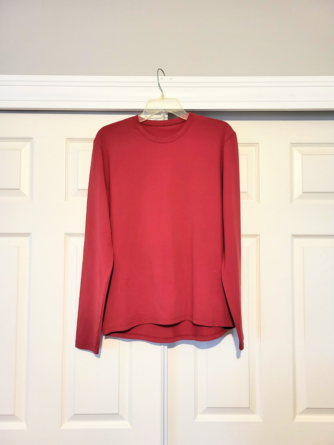 PRADA Red Sport Pullover/designer Rusty Red Synthetic Fabric Crew Neck ...