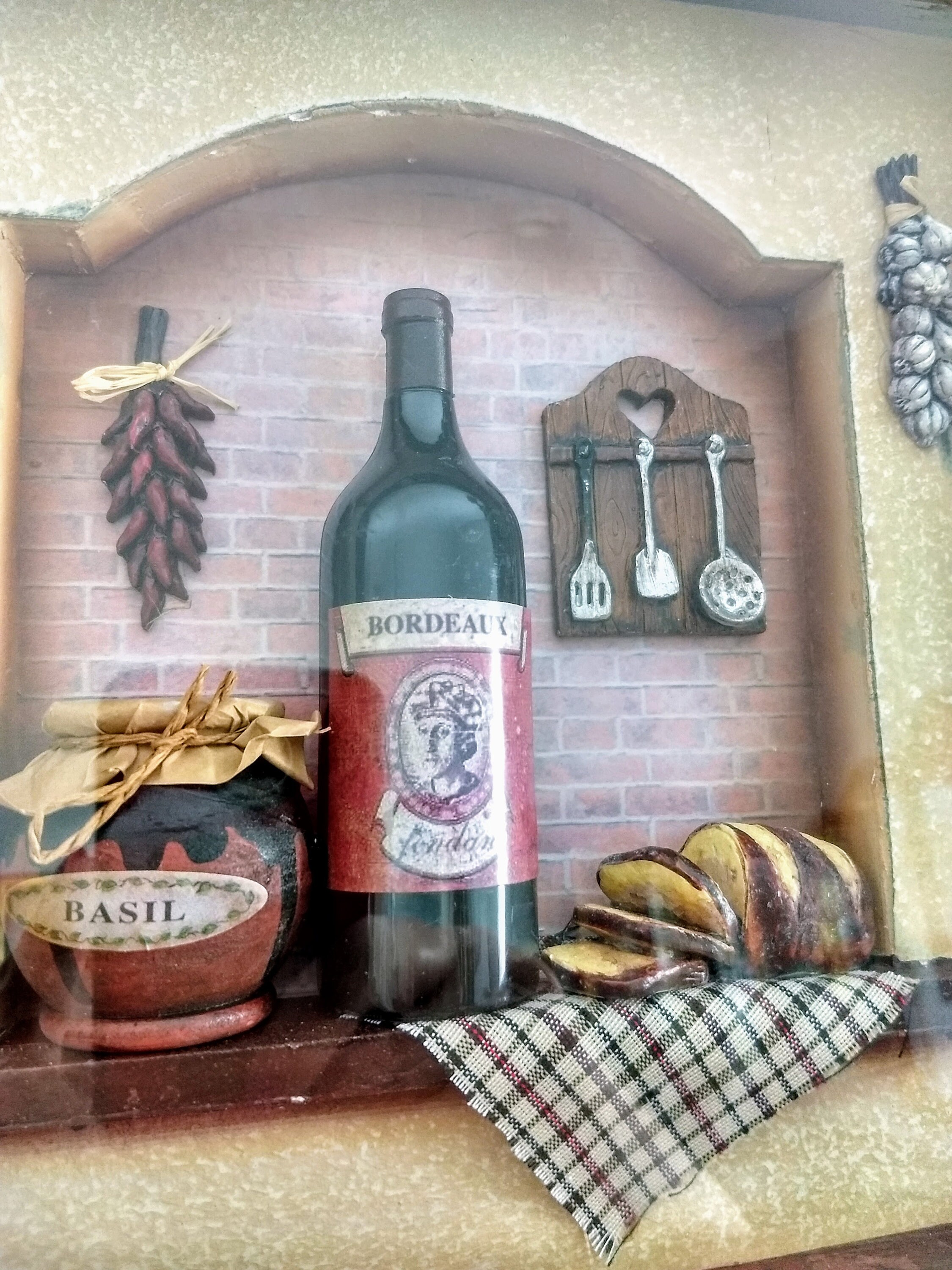 Vintage Wall Hanging Shadow Box Art/framed Dimensional Shadow Box Very ...