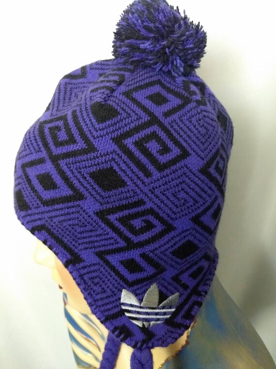 ADIDAS Dark Blue Winter Hat/Blue and Black Knit Hat/D… - Gem