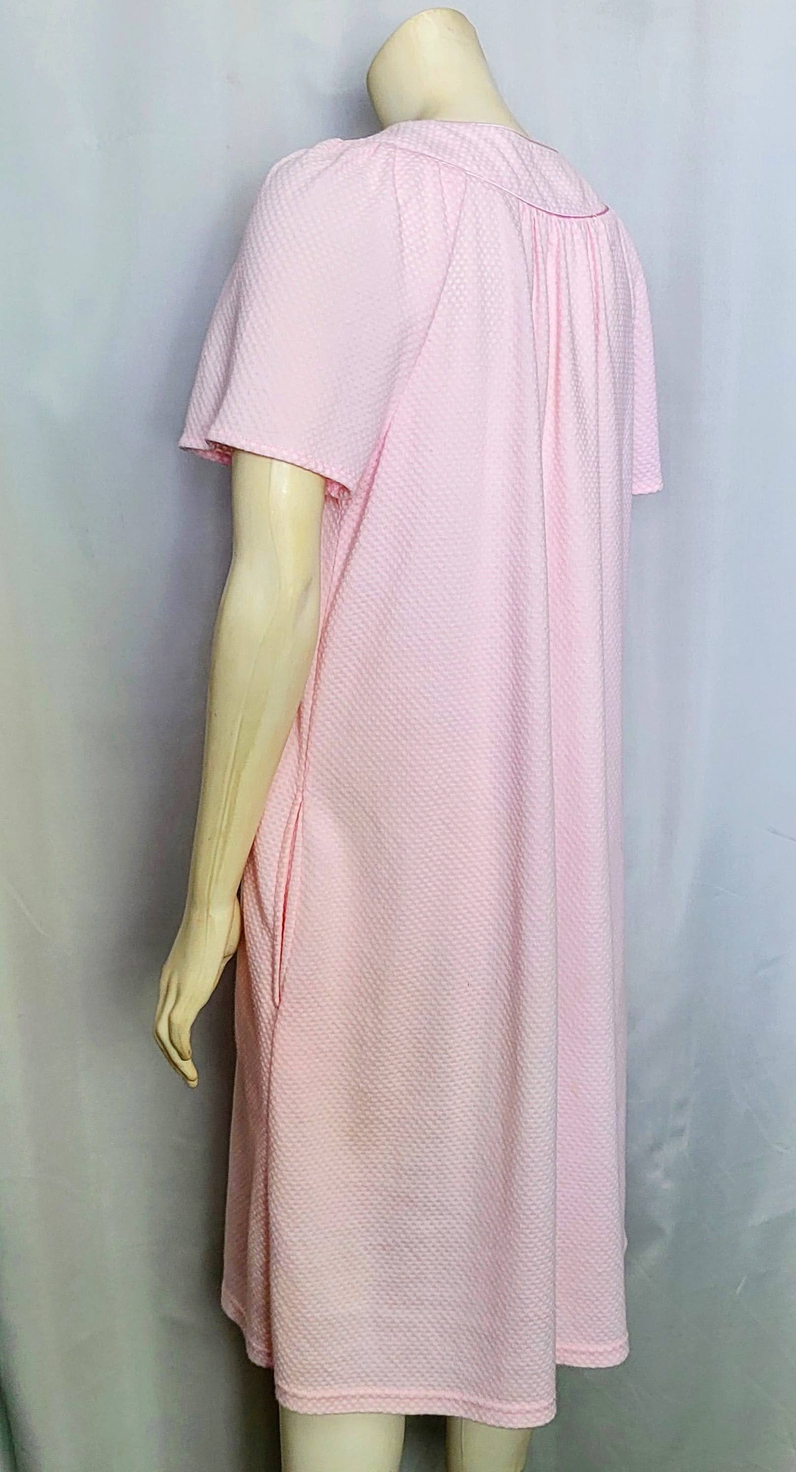 Vintage House Dress/retro House Gown/light Pink Mid Length Short ...