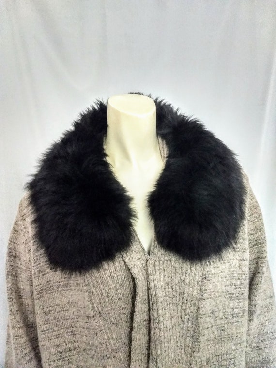 Black Short Fox Fur Collar detachable Fox Fur Winter Real Fur Neck Wrap elegant Fox Decor Coat quality Vintage Fox Fur Collar no.439 Etsy Ireland