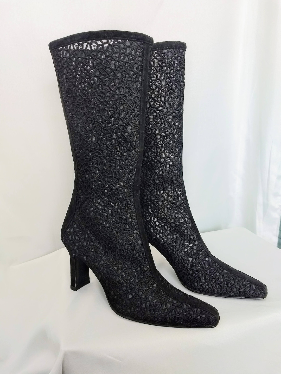 Raras botas elegantes STUART WEITZMAN / botas de encaje - Etsy España