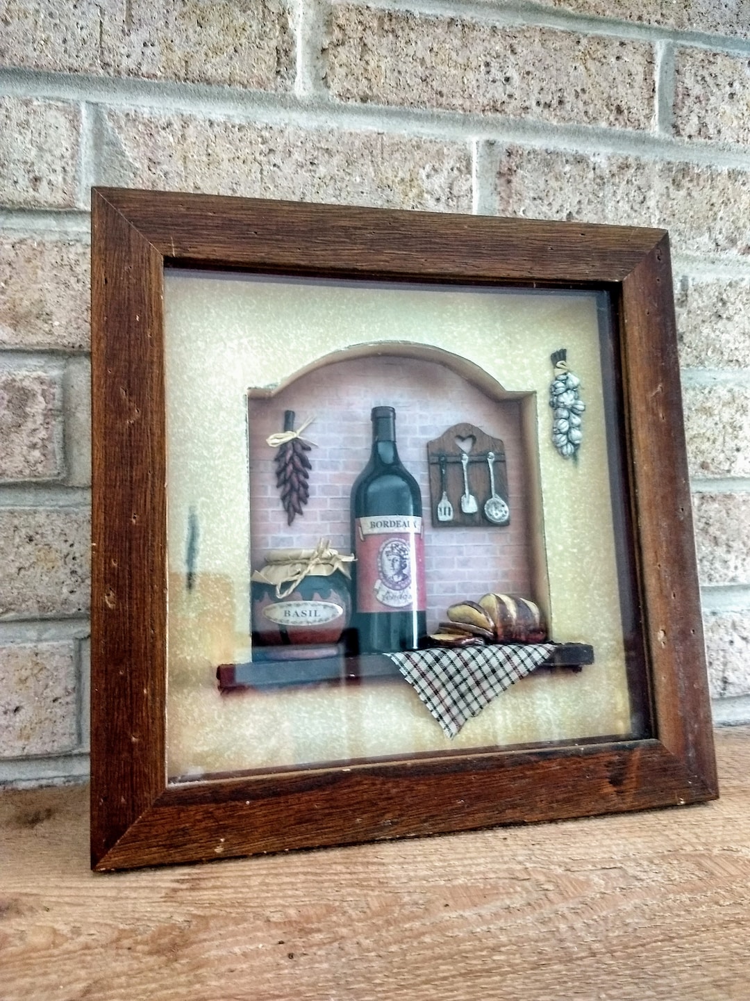 Vintage Wall Hanging Shadow Box Art/framed Dimensional Shadow Box Very ...