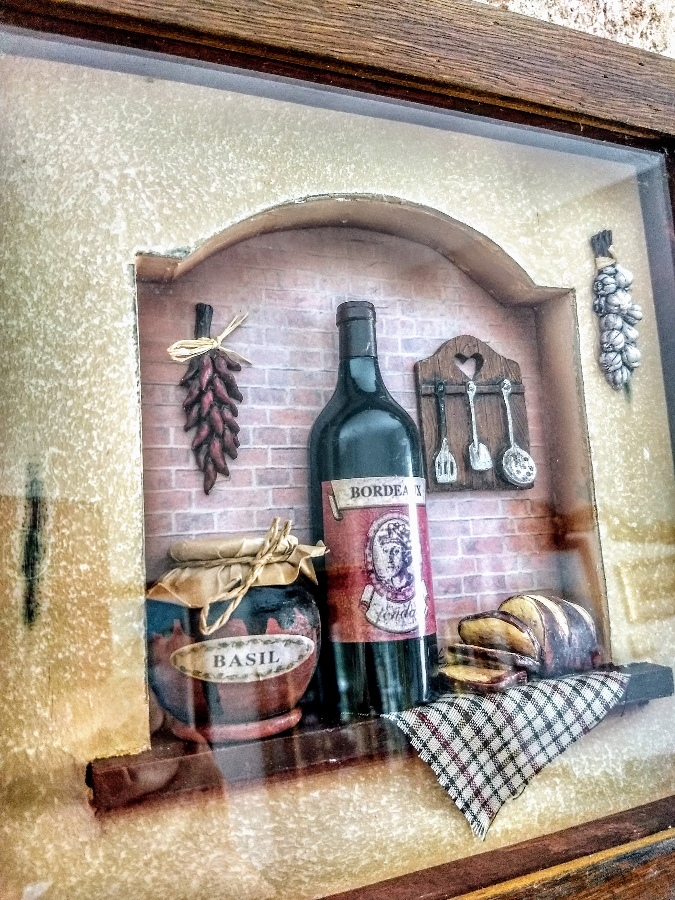 Vintage Wall Hanging Shadow Box Art/framed Dimensional Shadow Box Very ...