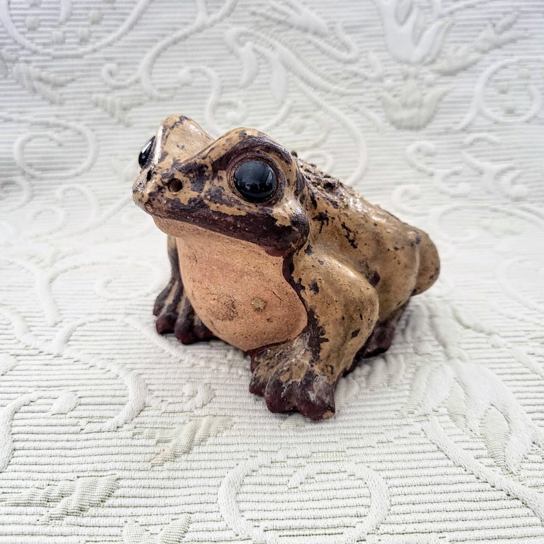 Vintage Japanese SHIGARAKI Ceramic Toad Bull Frog Figurine/collectible ...