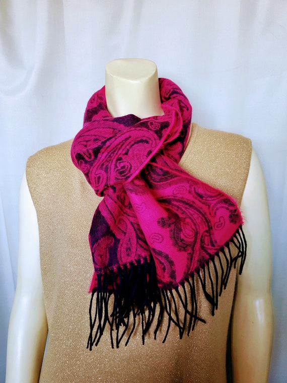 Magenta cashmere scarf store