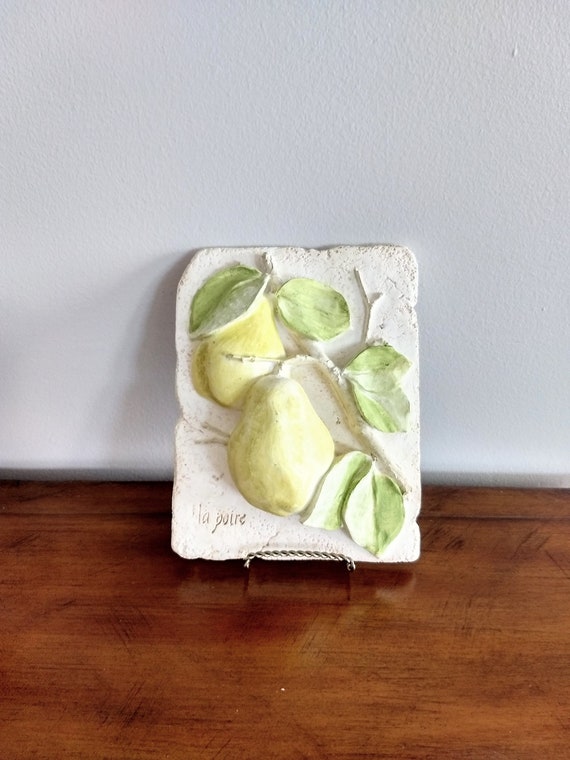 Fruits Plaster Cluster Wall Decoration/ 3D Large 3D Pears Hand - Etsy
