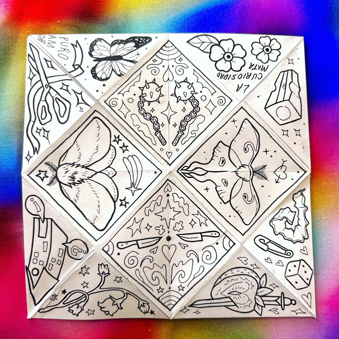 Moth and Butterfly Fortune Teller Zine - Etsy