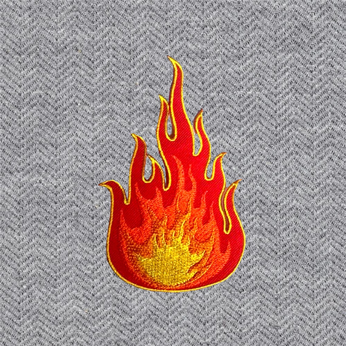 Hot Fire Flame Embroidered Iron On Patch Heat Seal Applique | Etsy