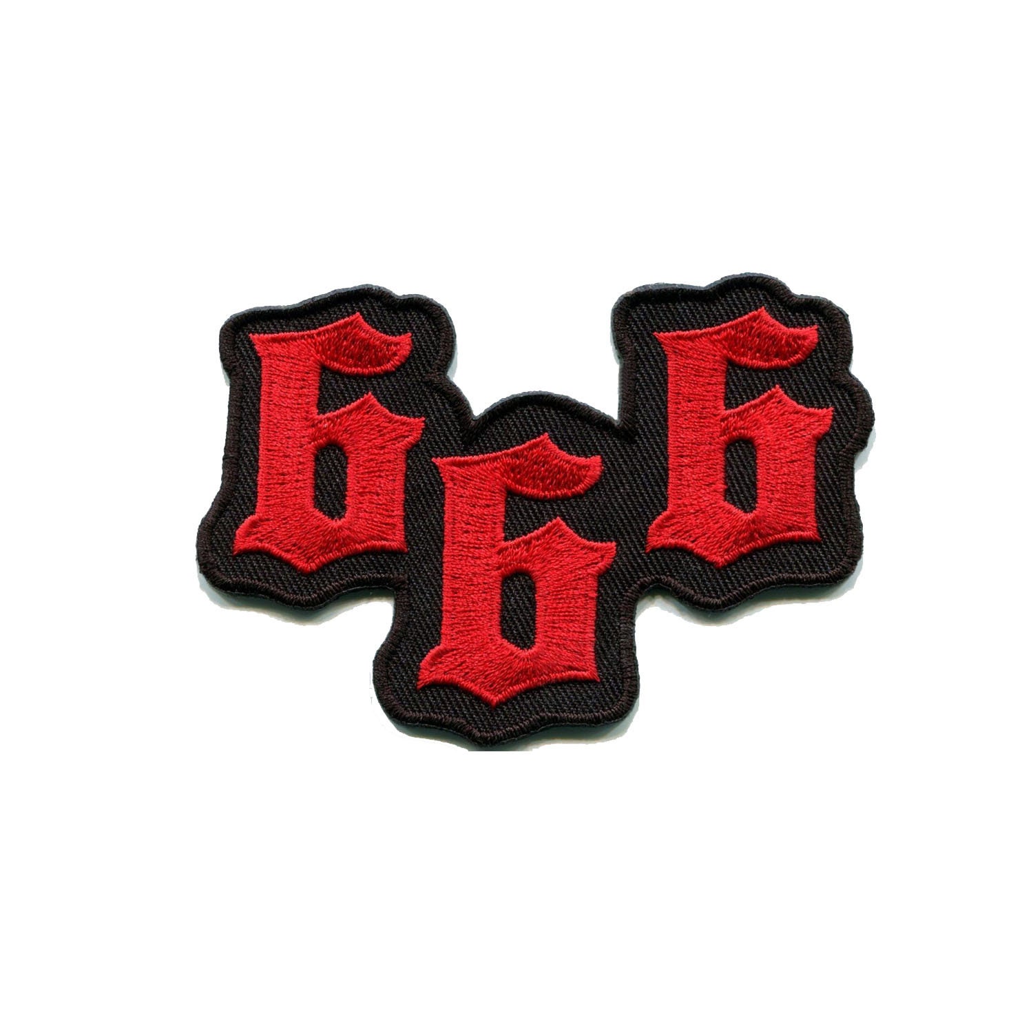 666 diablos Satanás símbolo símbolo bordado hierro en parche | Etsy