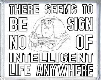 Toy Story No Sign of Intelligent Life - Etsy UK