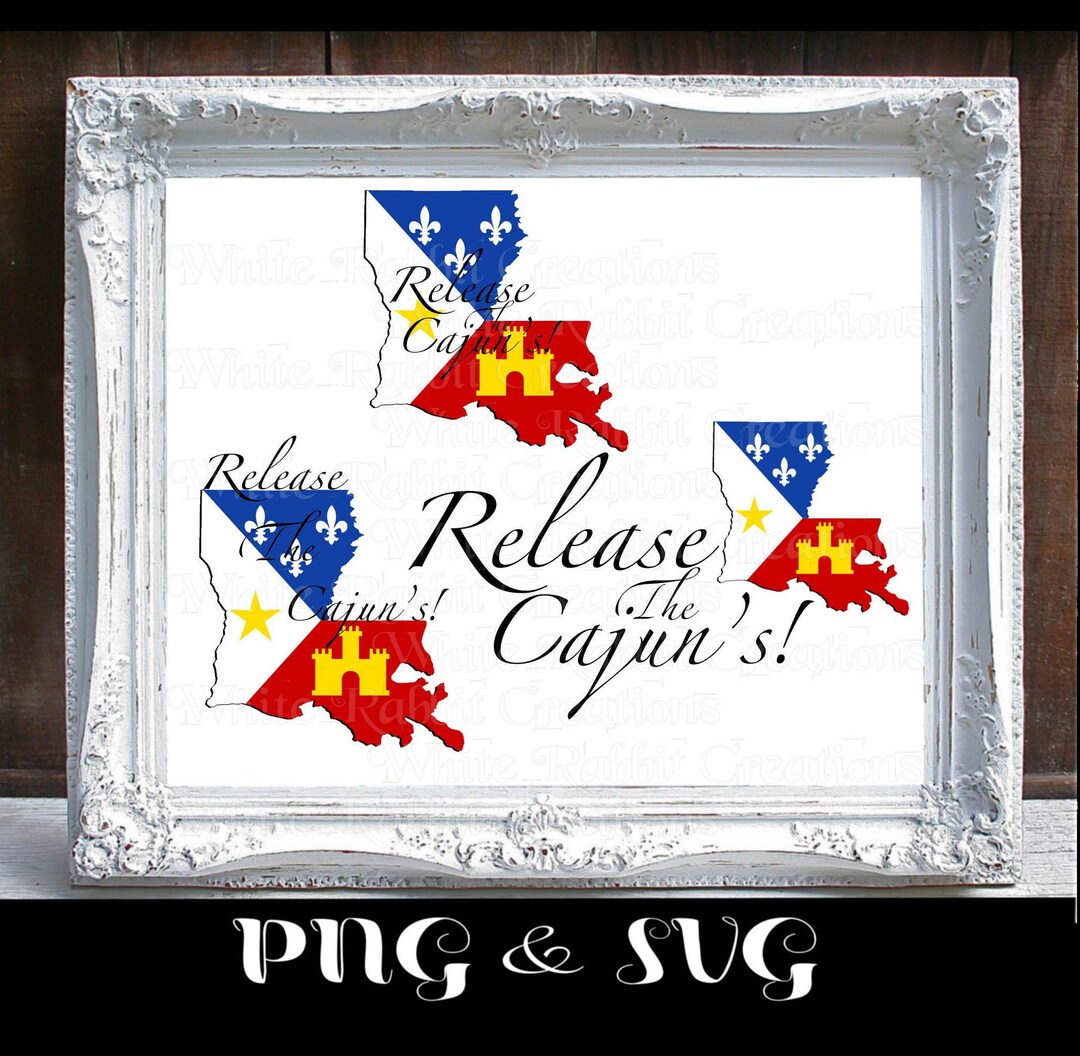 Release the Cajun's Trio Set State Pride PNG SVG Decal - Etsy