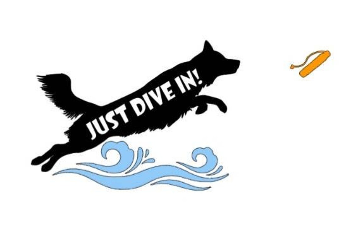 Dog Dock Diving Vinyl Bumper Decal Sticker Indoor and Outdoor | Etsy