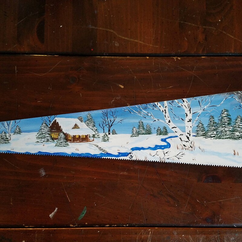 Hand Painted Saw - Etsy