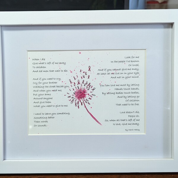 Breast Cancer Poem - Etsy