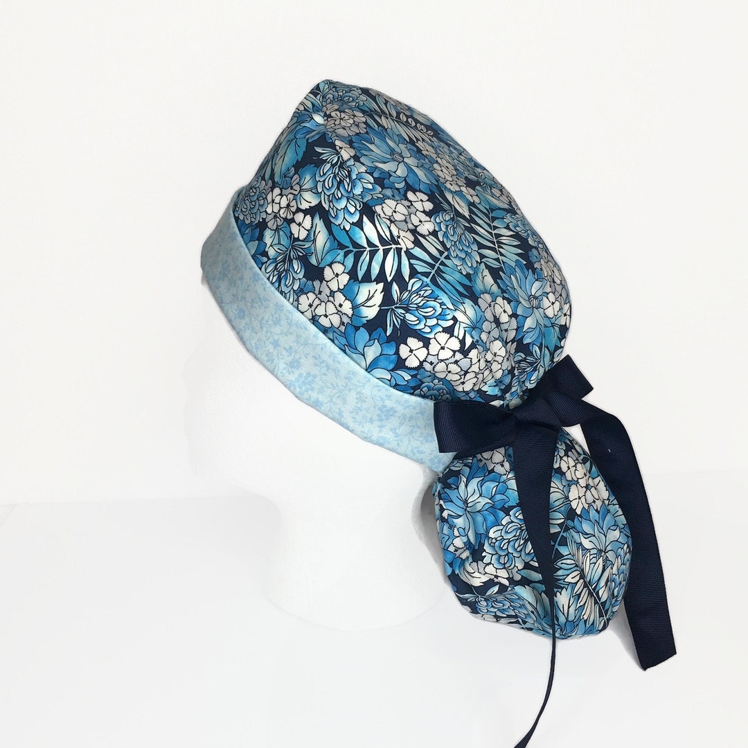 Ponytail Scrub Cap Bloomin, OR Hats, Scrub Caps for Women ...