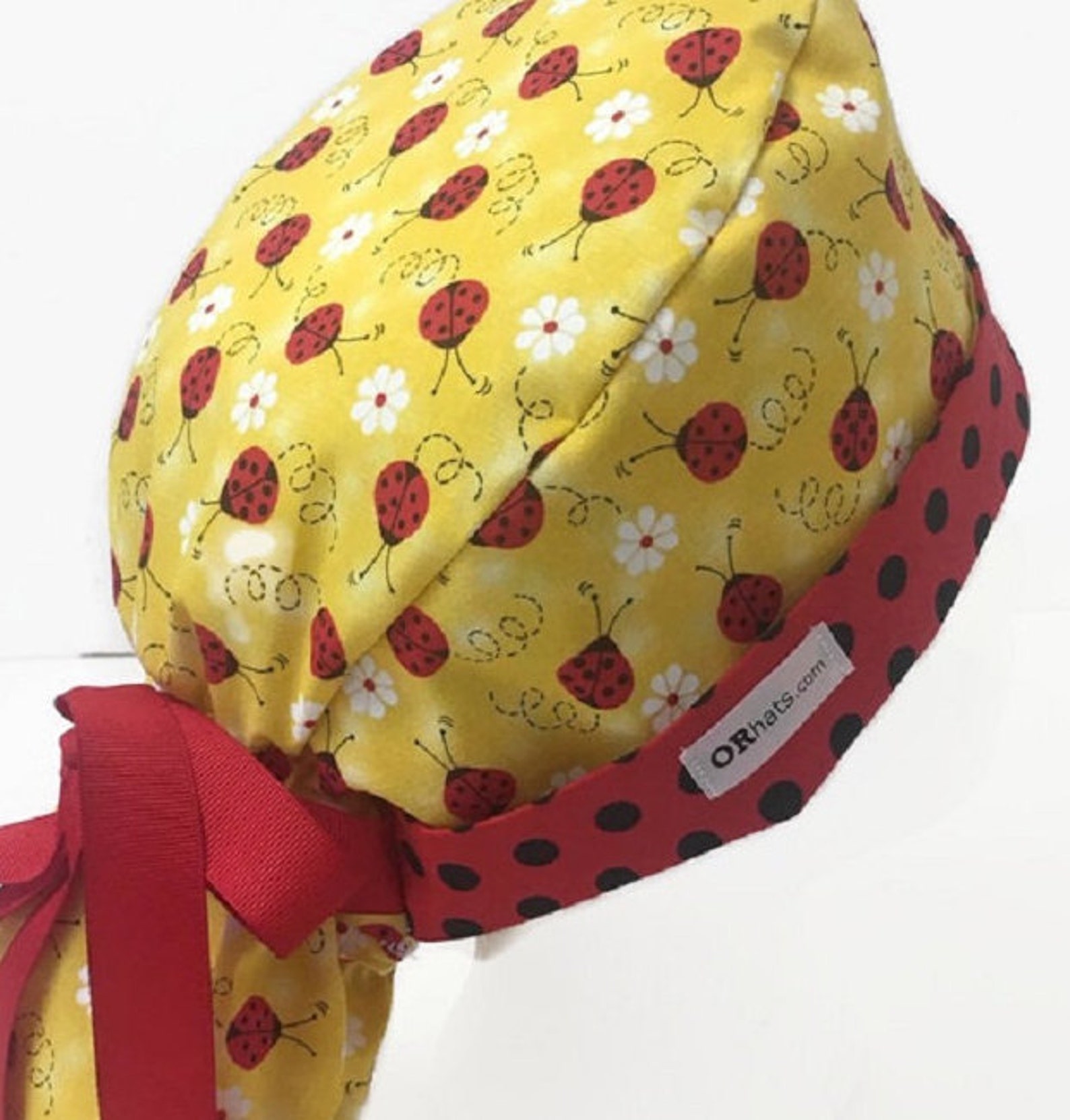 Ponytail Scrub Cap Ladybugs Scrub Hat for Women Scrub Cap - Etsy