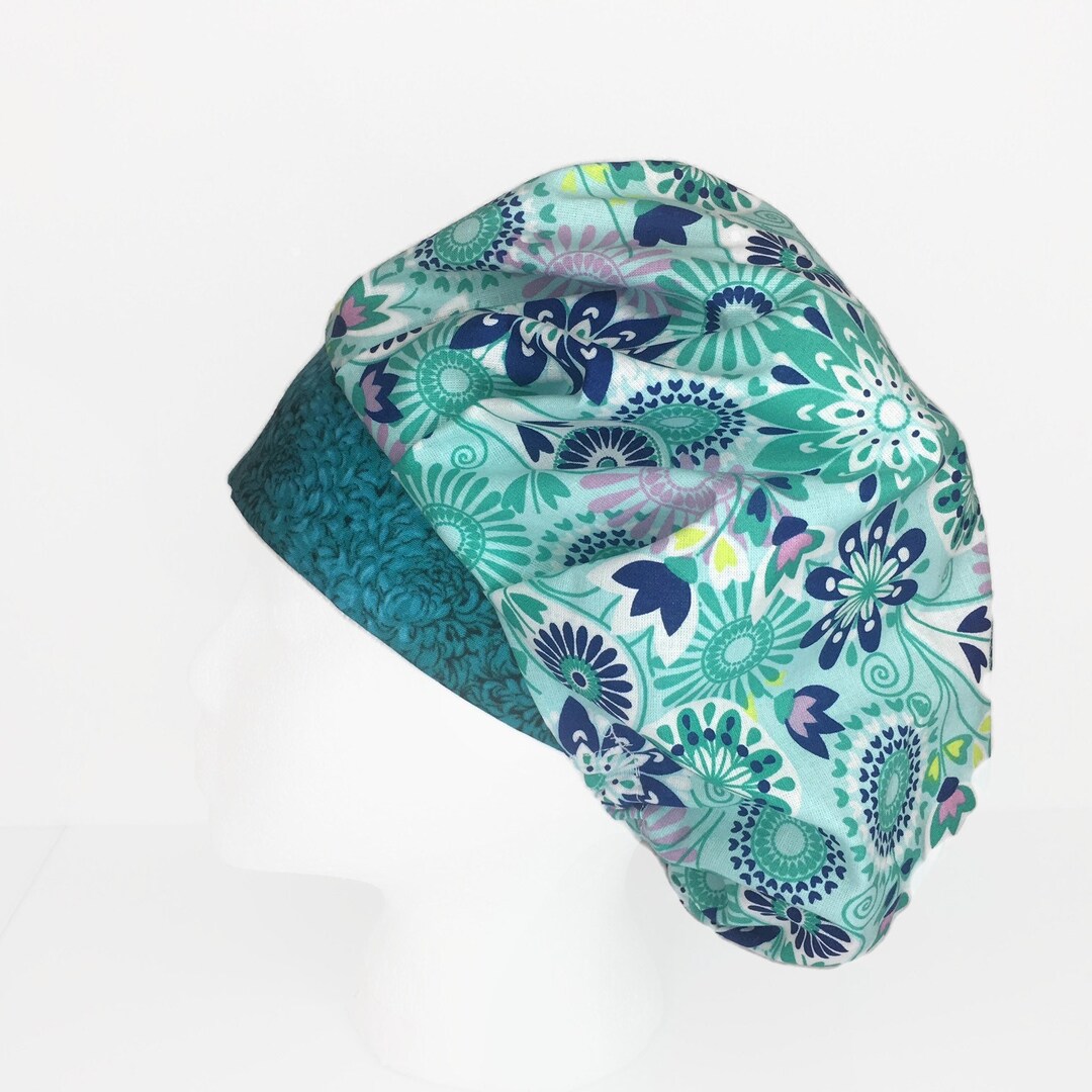 Scrub Cap Green Twirly Bouffant Scrub Hat, Scrub Caps for Women, Orhats ...