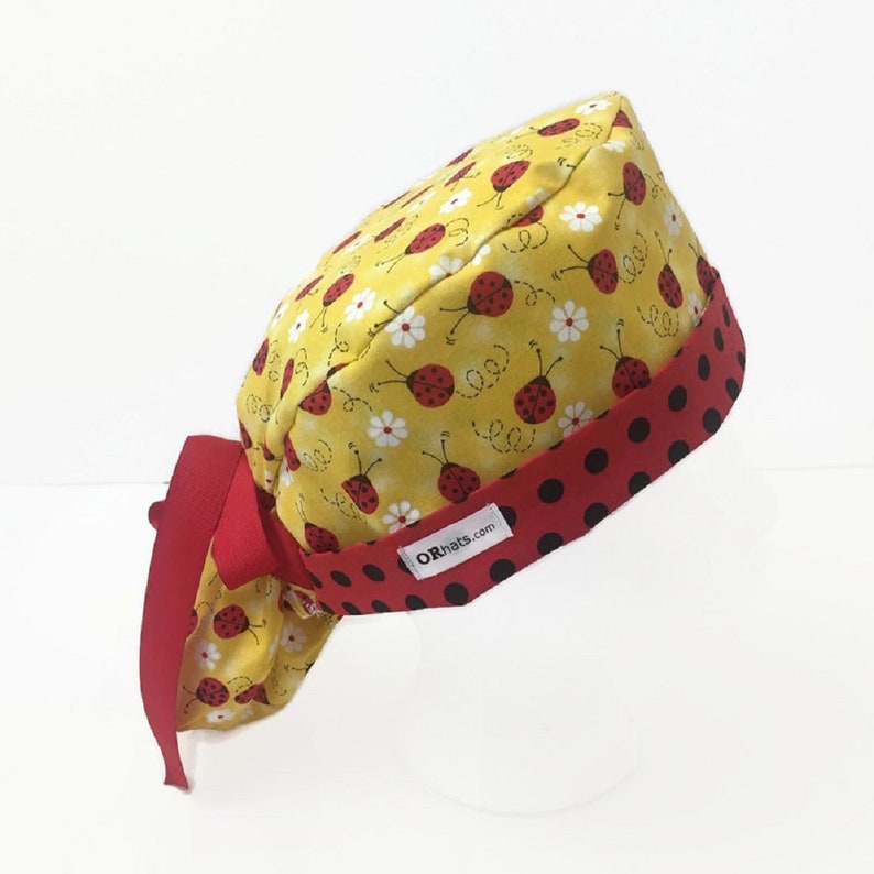 Ponytail Scrub Cap Ladybugs Scrub Hat for Women Scrub Cap - Etsy