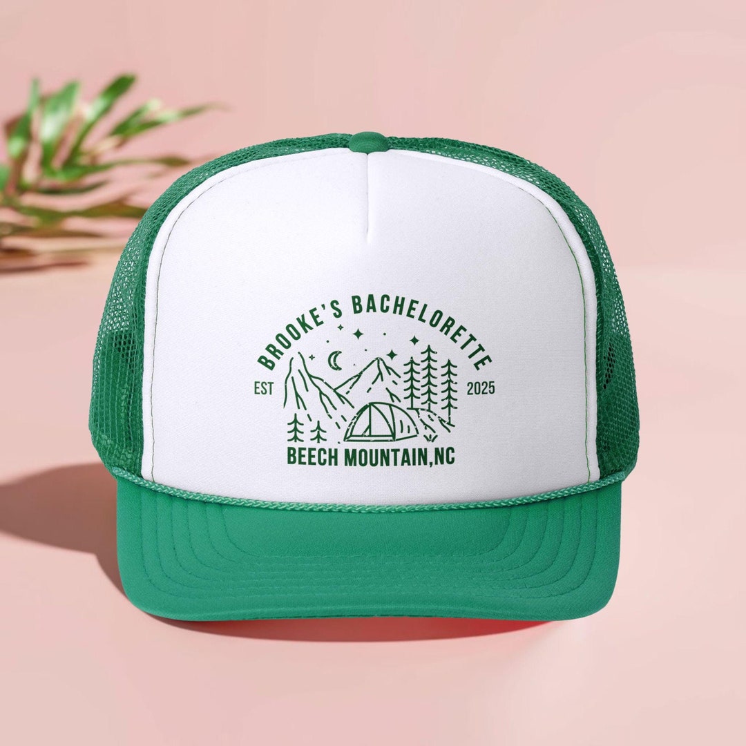 Custom Camp Bachelorette Hats, Camp Bach Party Favors, Girls Trip Hats ...