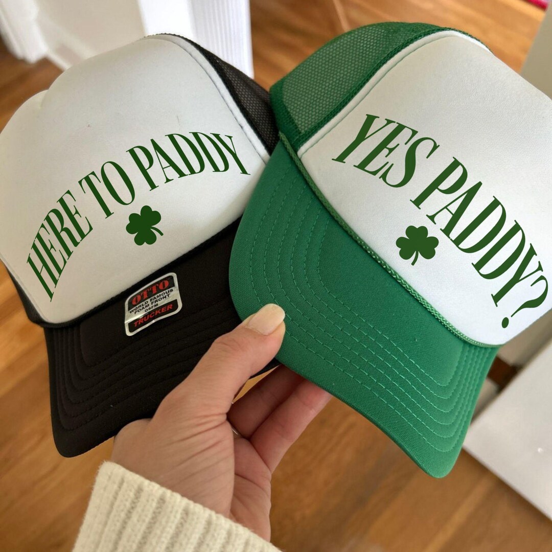 Here to Paddy Bachelorette Trucker Hat, St Patrick’s Day Shamrock Party ...