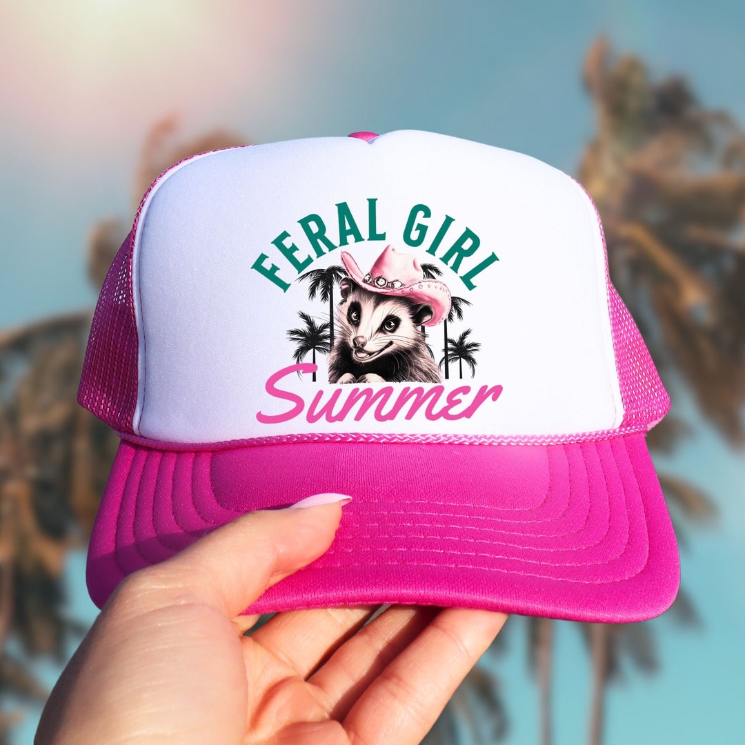 Feral Girl Summer Hat, Trendy Summer Trucker Hats for Women, Girls Trip ...