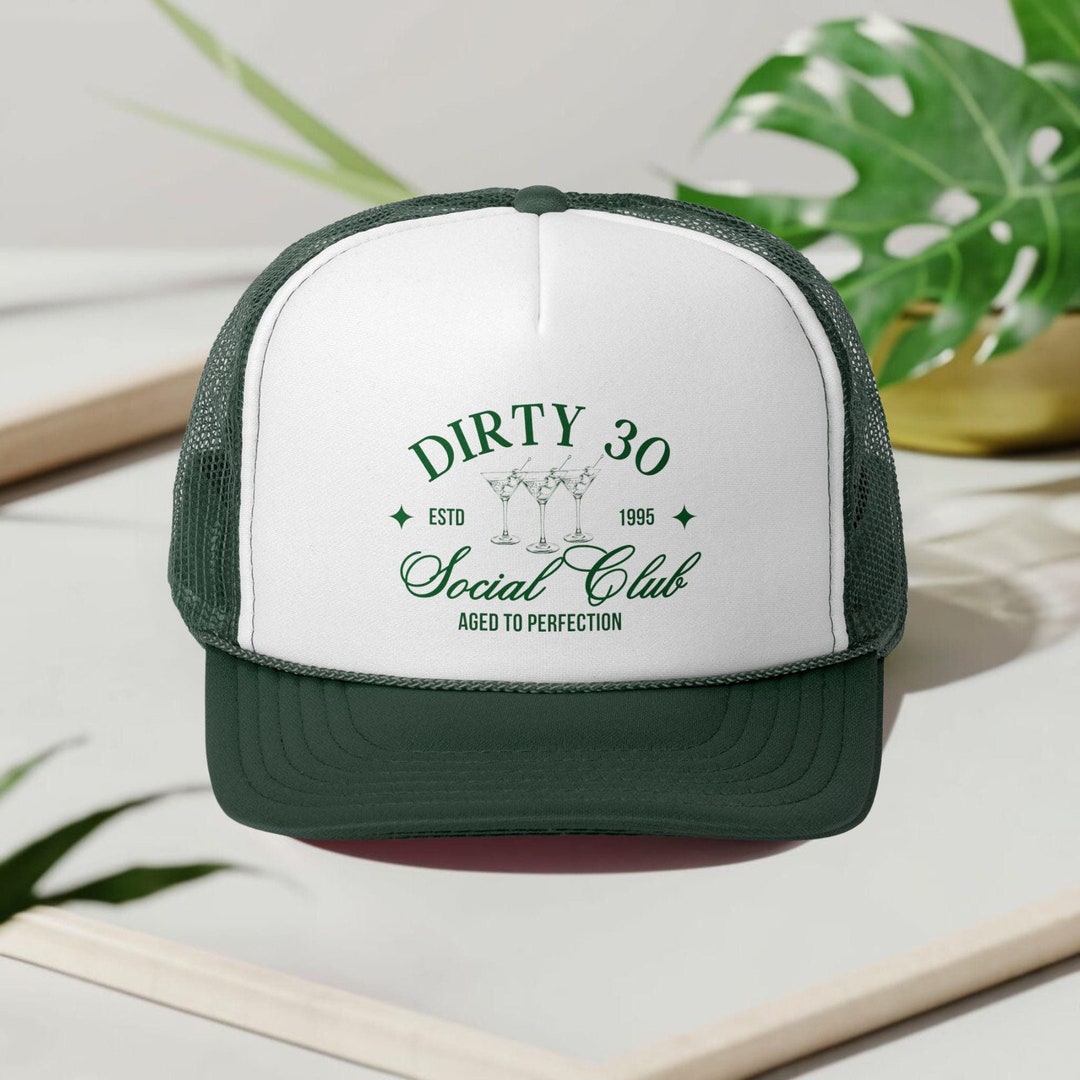 Dirty 30 Birthday Hat, 30th Birthday Gift for Her, Martini Themed ...