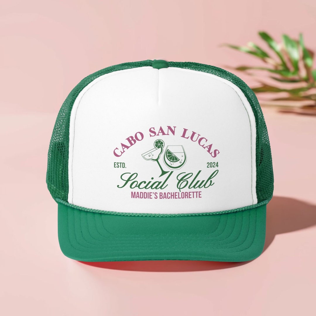 Cabo San Lucas Bachelorette Social Club Hat, Custom Beach Bachelorette ...