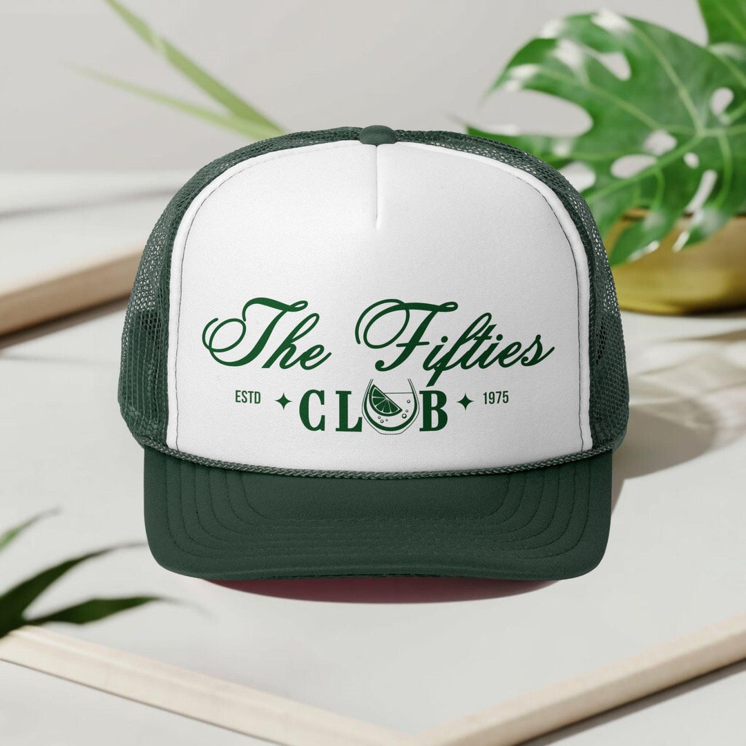 50th Birthday Trucker Hat: the Fifties Club Martini Design - Etsy